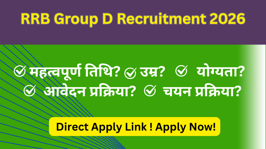 RRB Group D Recruitment 2026: 22000+ Level-1 Posts | Apply Online ...